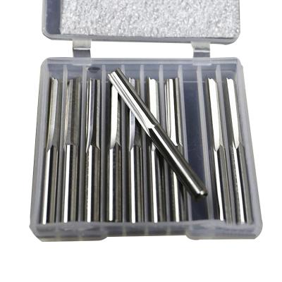 China 3.175mm-6 Double Straight groove Milling Cutter  Straight Bit Wood Cutter Solide Carbide  Straight End Mill for Wood for sale