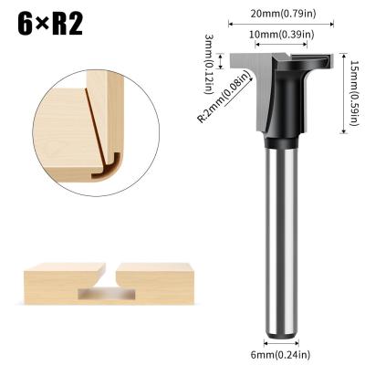 China Carbon Crystal Plate Arc Bending Integrated Forming Tool for Trimming Machines Router Bit T-shaped Bending Bit Wood Decoration for sale