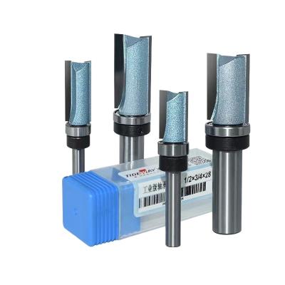 China Factory Customized Cheap Prices CNC Wood Router Bit Tools Woodworking Straight Flush Trimming Bit With Bearings for sale