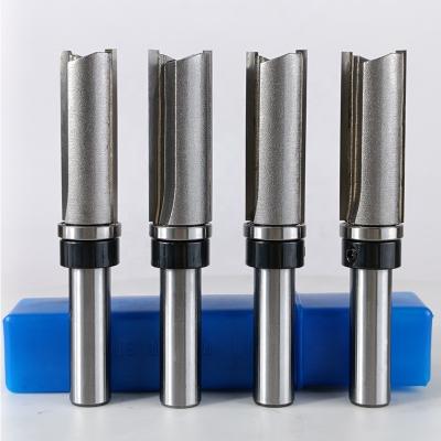China Factory Customized Cheap Prices CNC Wood Router Bit Tools Woodworking Straight Flush Trimming Bit With Bearings for sale