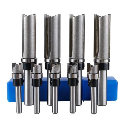 China Factory Customized Cheap Prices CNC Wood Router Bit Tools Woodworking Straight Flush Trimming Bit With Bearings for sale