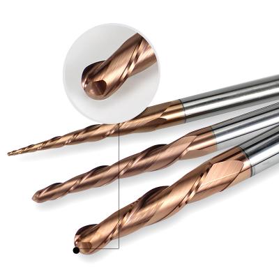 Cina Alta qualità a basso prezzo CNC Router in legno 2Flute CNC Sculture in legno utensili Carburo Taper Ball Nose End Mill 6mm in vendita