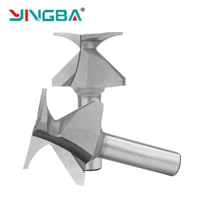 Cina Fresa per router per lavorazione del legno con scanalatura e piegatura, 2 taglienti, per piegatura di pannelli in legno in vendita