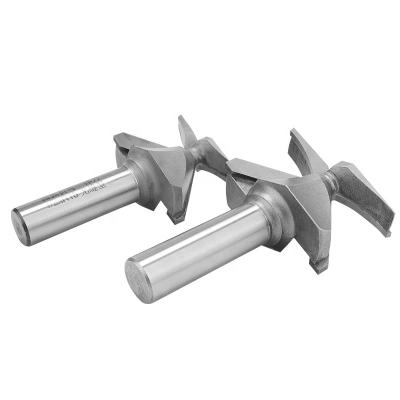 Cina Fresa per router per lavorazione del legno con scanalatura e piegatura, 2 taglienti, per piegatura di pannelli in legno in vendita