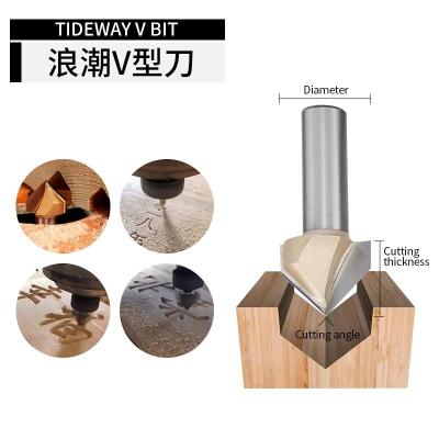 China 1/2 X 1/4  CNC Router Bit OBM Controllable  Pcb End Mill Cnc Router Bits for sale