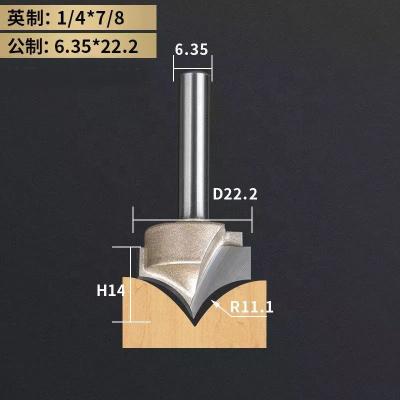 Cina Fresa per router CNC Tideway da 6,35 mm, punta ovolo intagliata, punta a naso d'ago in vendita