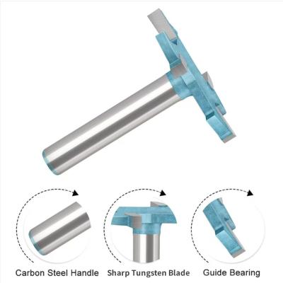 China 4-Flöten-Fräser-Router-Bit T-Typ-Schlitzfräser CNC-Router-Werkzeuge Nuten Holzbearbeitungswerkzeug zu verkaufen