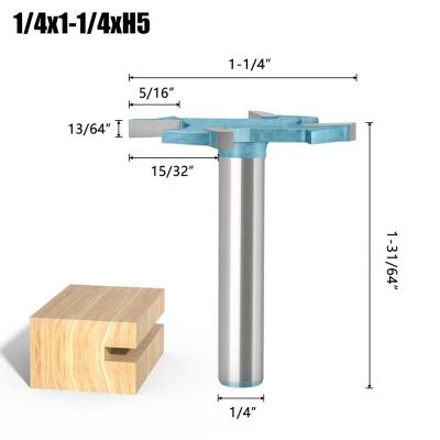 China 4-Flöten-Fräser-Router-Bit T-Typ-Schlitzfräser CNC-Router-Werkzeuge Nuten Holzbearbeitungswerkzeug zu verkaufen