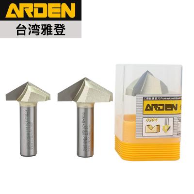中国 1/4 × 3/8 CNC 木材ビット V型スロットカット機 アルデン 0304 Cnc 木材工場 販売のため
