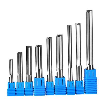 China Two Flutes Straight groove Milling Cutter Carving Machine Cnc Router Bit for Wood Cnc Straight Engraving End Mill for sale