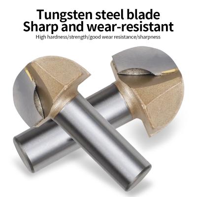Cina Vendite di fabbrica 1/2 Scavo a marea Mezza rotolo CNC Router Bit Strumenti per la lavorazione del legno Carburo Rotondo Fondo Trimming Fresa Cutter Bit in vendita
