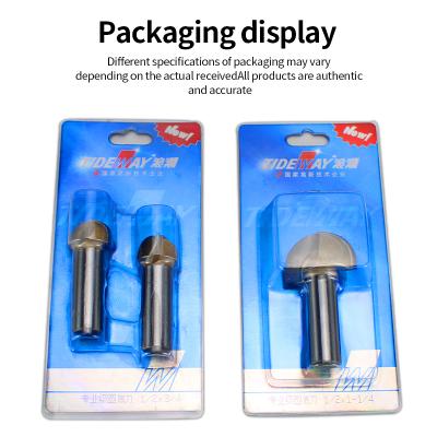 Cina Vendite di fabbrica 1/2 Scavo a marea Mezza rotolo CNC Router Bit Strumenti per la lavorazione del legno Carburo Rotondo Fondo Trimming Fresa Cutter Bit in vendita