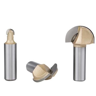 Cina Vendite di fabbrica 1/2 Scavo a marea Mezza rotolo CNC Router Bit Strumenti per la lavorazione del legno Carburo Rotondo Fondo Trimming Fresa Cutter Bit in vendita
