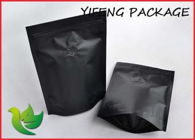 Cina Il caffè inferiore nero del rinforzo di plastica sta sui sacchetti con la valvola e Reclose la chiusura lampo in vendita