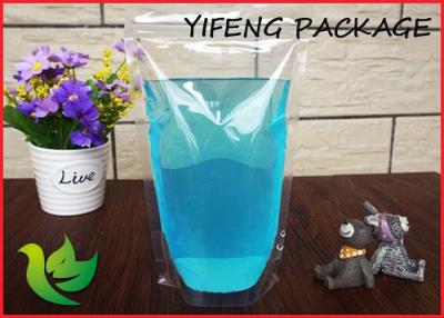 Cina chiari di plastica popolari 250ml stanno sui sacchetti con la chiusura lampo per il succo liquido della bevanda in vendita