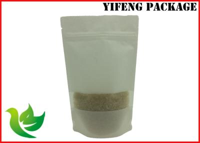 China Sauerstoff-Widerstand-Reis Kraftpapier steht oben Beutel mit klarem Fenster, mehrfache Farbe zu verkaufen