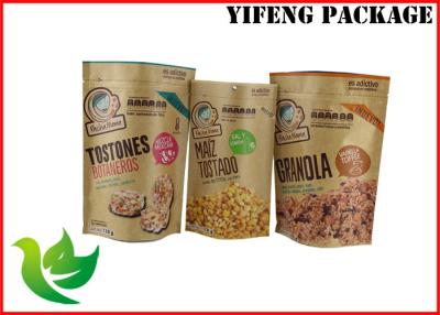 China Gravüren-Druckkraftpapier stehen oben Beutel für Nahrung, die besonders angefertigte Größe zu verkaufen