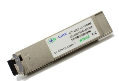 Κίνα Γρήγορη ethernet 10Gb/s XFP 40KM BIDI οπτική ενότητα ινών τρόπου πομποδεκτών ενιαία προς πώληση