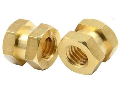 China Brass Hex Nut Molded - In Threaded Inserts Nut DIN 16903 A for sale