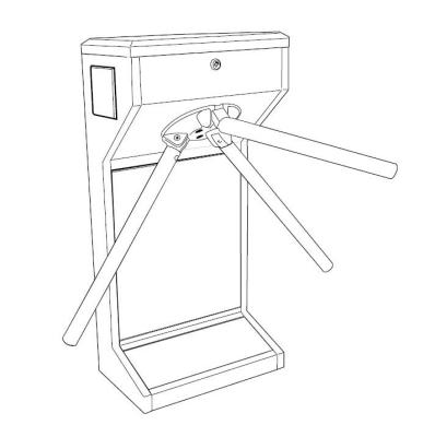 Cina Barriera automatica all'altezza della vita ottimizzata del cancello girevole del treppiede del portone pedonale del cancello girevole dell'autostazione in vendita