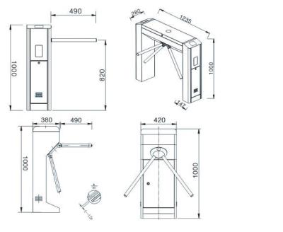 Cina Portone ottico del cancello girevole della guida di direzione del LED con il meccanismo della ruota in vendita