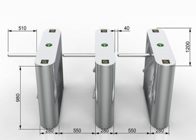 China Magnetic RFID Access Control Tripod Turnstile Gate 510mm Arm for sale