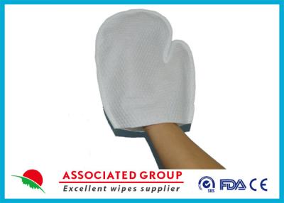 단 하나 위협 꿰매기를 가진 위생 90gsm Spunlace 목욕 세척 장갑 신선한 냄새