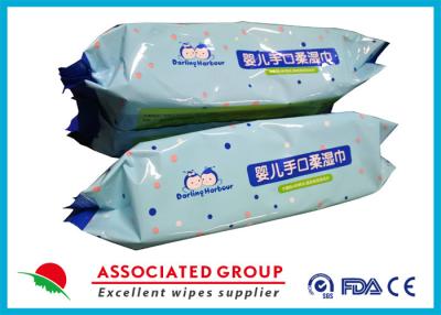 중국 손 및 입 아기 물티슈 뚜껑 스티커 진주 도트 비 냄새 80PCS 무료 알코올 판매용