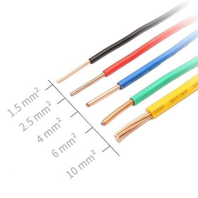 China Cabos de fios elétricos isolados de PVC de núcleo único de 1,5 mm, 2,5 mm, 4 mm, 10 mm, 16 mm BV BVR THHN à venda