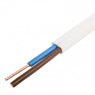 中国 断熱材料 PVC 2コア 1.5mm2/2.5mm2/4mm2/6mm2 平面双子電気ワイヤとケーブル 販売のため