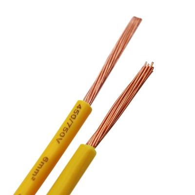 中国 CCC 証明書 450/750V 角型銅コア PVC 断熱型柔軟な電線 販売のため