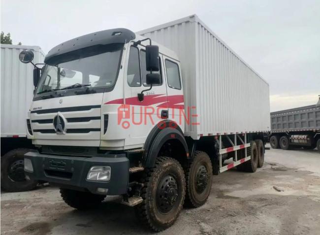 Beiben 8x8 420HP Heavy Duty Van Cargo Truck Front View