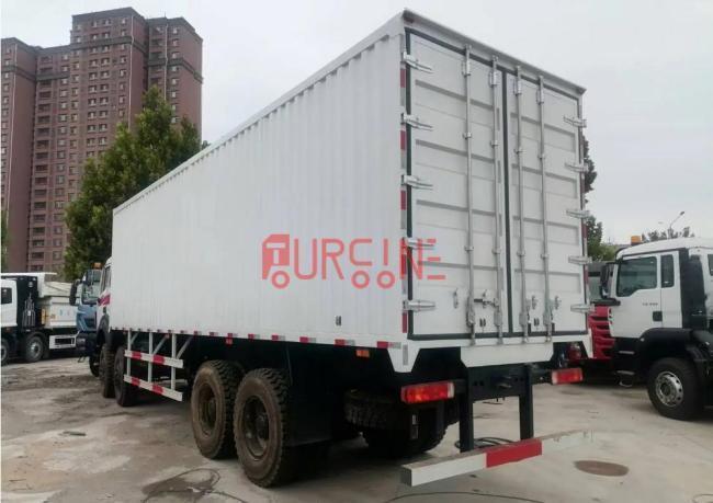 Beiben 8x8 heavy duty cargo truck rear three quarter view