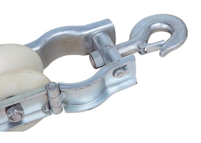 SHC Model 1T Universal Hook Style Stringing Pulley Block For Aerial Cable 0