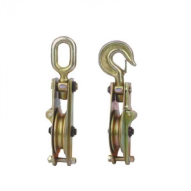 Aerial Cable Stringing Roller With Hook , Nylon Cable Pulley Stringing Block 2