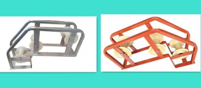 Telecom SHJ Cable Pulling Pulley , Pithead Roller Heavy Duty Cable Rollers 0