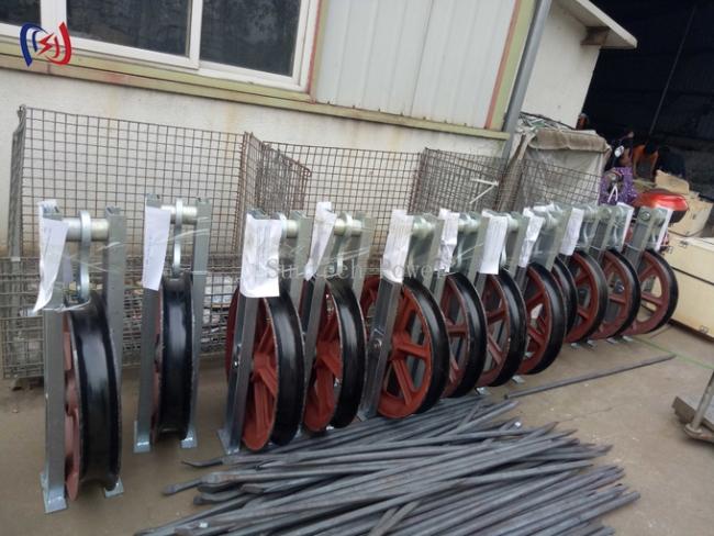 High Speed Turning Block Single Steel Sheave Conductor Stringing Blocks 0