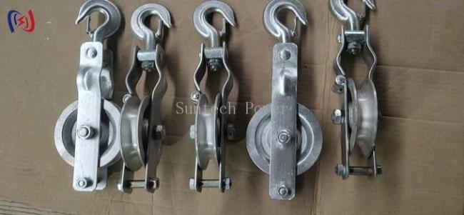 5KN - 20KN Single Sheave Stringing Block Conductor Overhead Transmission Line Tools 0