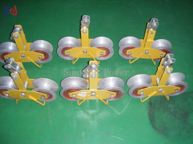 Tandem Sheave Stringing Pulley Conductor Stringing Blocks 9.5KG - 11KG 0