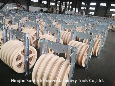 Cina 1040mm MC ruote di nylon conduttore stringing pulley blocco con telaio in acciaio galvanizzato in vendita