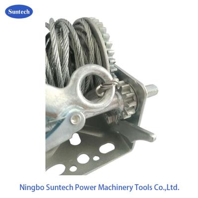 China Light Weight Small Manual Hand Winch With Soft Rubber Handle 800lbs for sale
