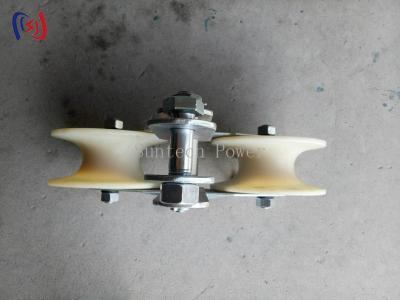 China Bloque de tendido de doble polea con rodamientos de bolas para un tendido de cable suave en venta