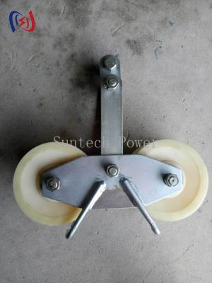 China Bloque de tendido de doble polea con rodamientos de bolas para un tendido de cable suave en venta