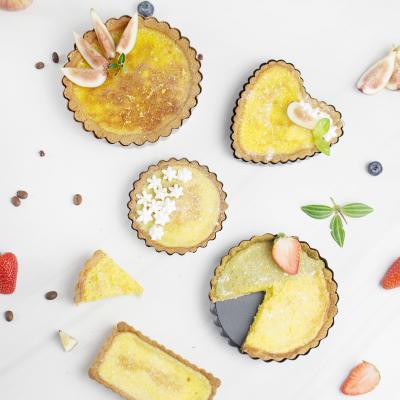 Cina Nuova teglia americana con fondo libero, teglia per pizza con rivestimento antiaderente per crostata di crema pasticcera in vendita