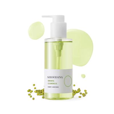 China Private Label Organic Mung Bean Pore Deep Cleansing Face Oil Vegan Eye Makeup Remover Balm Liquid Oil Makeup Remover for sale