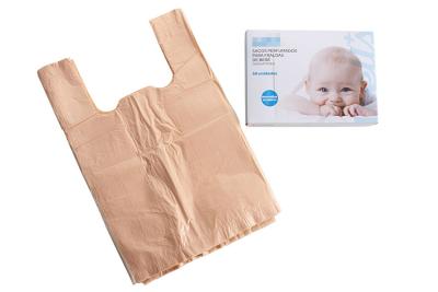 Cina Forma sostenibile biodegradabile della maglietta della borsa di immondizia del pannolino del bambino di PLA in vendita
