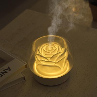 Cina diffusore variopinto di aromaterapia di progettazione del fiore del diffusore dell'aroma dei diffusori dell'olio essenziale della luce notturna di 400ml 7 LED in vendita