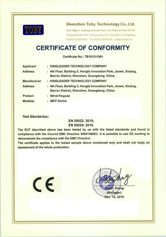 CE(Metal Keypad) - KINGLEADER Technology Company