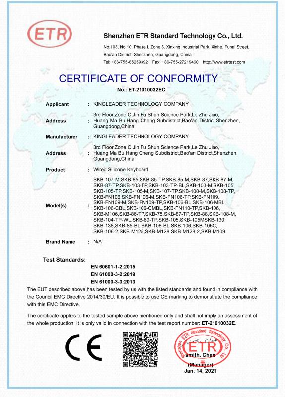 CE certificate - KINGLEADER Technology Company