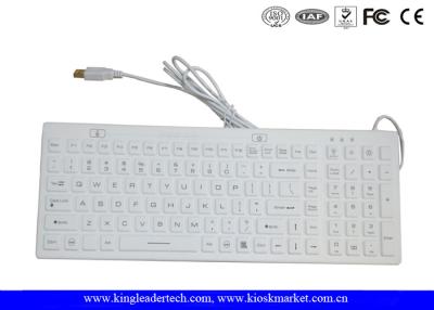 中国 ファンクション キーおよびバックライトが付いているデスクトップIP68ゴム製防水キーボード 販売のため